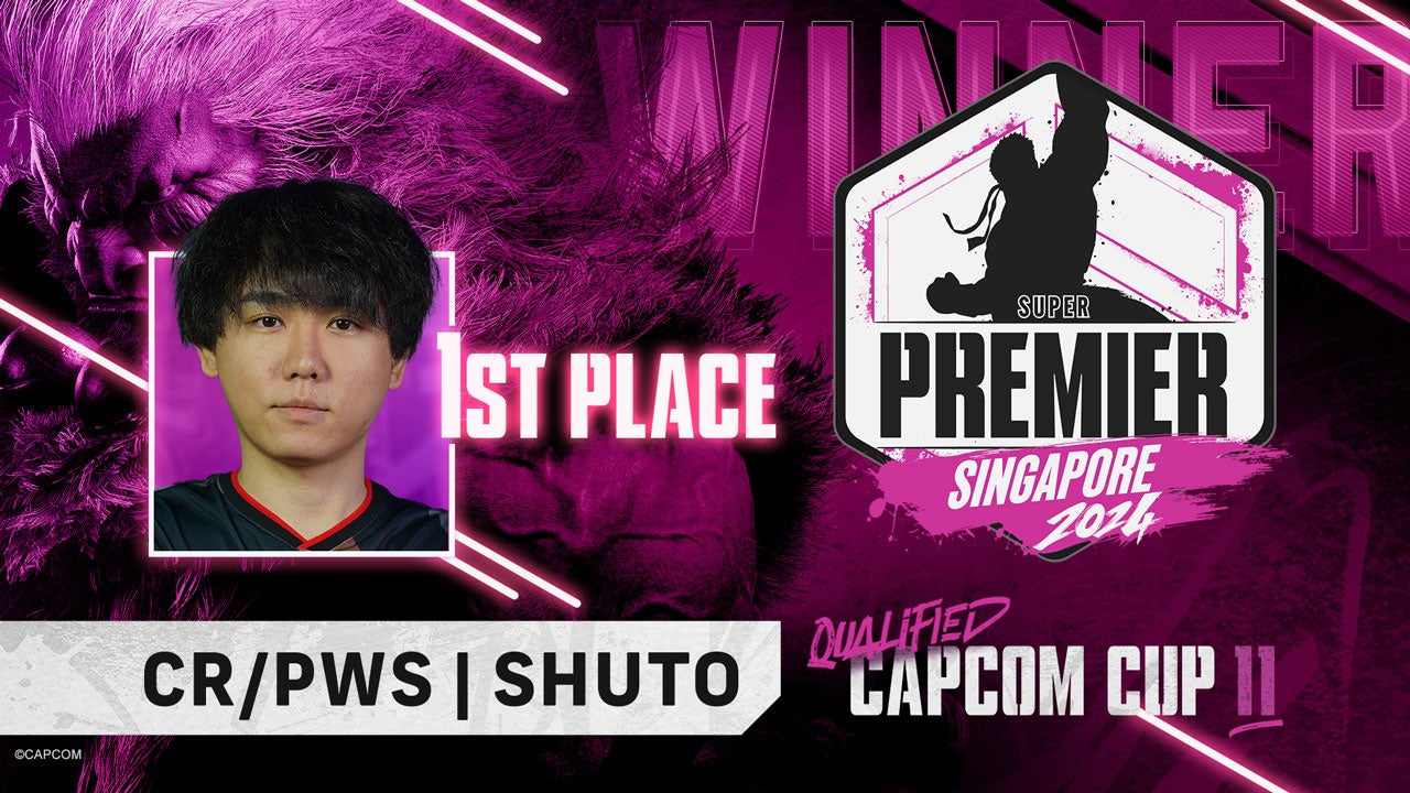 【NEWS】『スト6』公式大会「CAPCOM Pro Tour 2024 SUPER PREMIER SINGAPORE」にて日本人プレイヤー”Shuto”選手が優勝 - eスポーツニュース ...