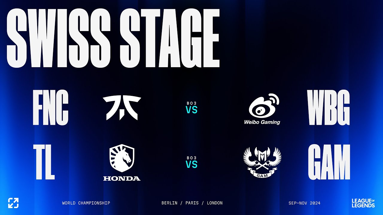 【LoL】Worlds 2024 スイスステージ Day8試合結果まとめ｜「FNC対WBG」「TL対GAM」 - eスポーツニュースジャパン 「eスポ」