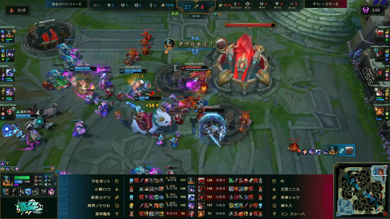 【LoL】「KZHCUP in League of Legends」試合結果まとめ｜ライバー20名参戦【リーグ・オブ・レジェンド】 - eスポーツニュースジャパン 「eスポ」